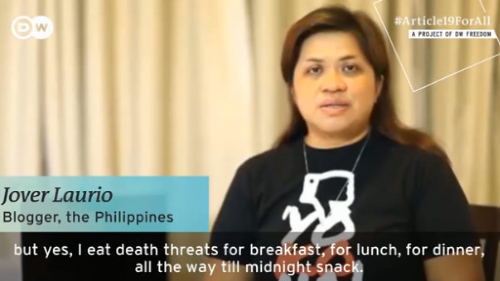 Jover Laurio: 'Freedom of expression is our best hope' – DW – 12/10/2018